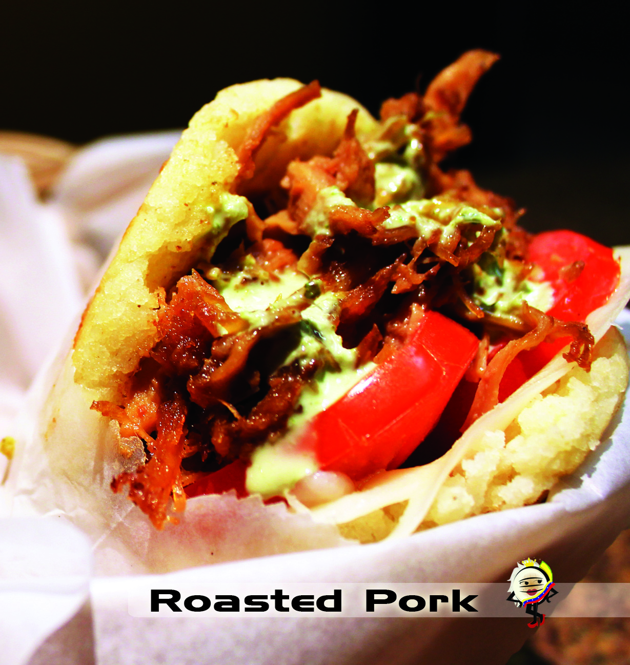 #4. Arepa Roasted Pork - Viva las Arepas