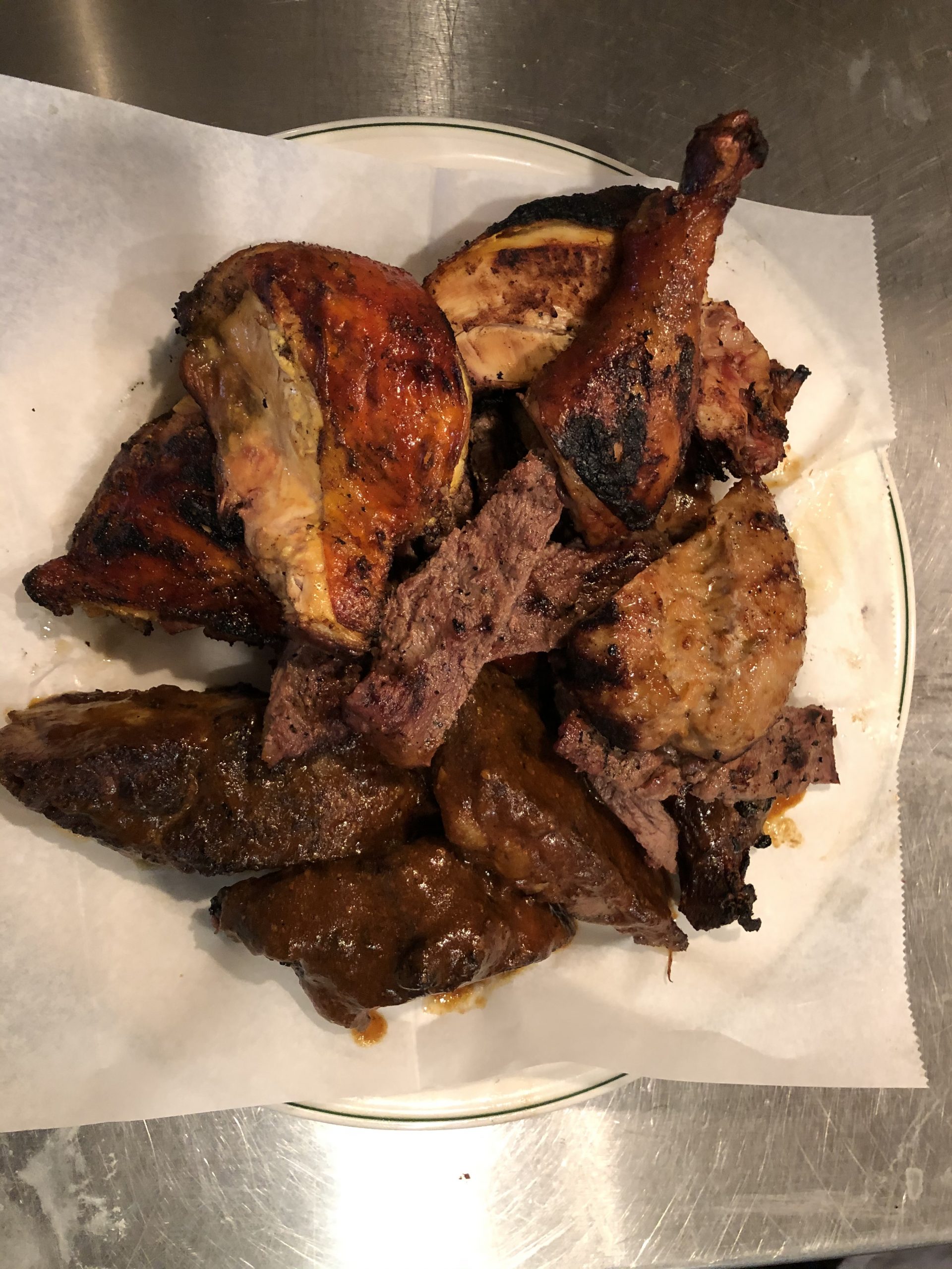 Mix Grill - Chicken, Beef, Pork Ribs, Sausage (2 Person) +2 Sides ...